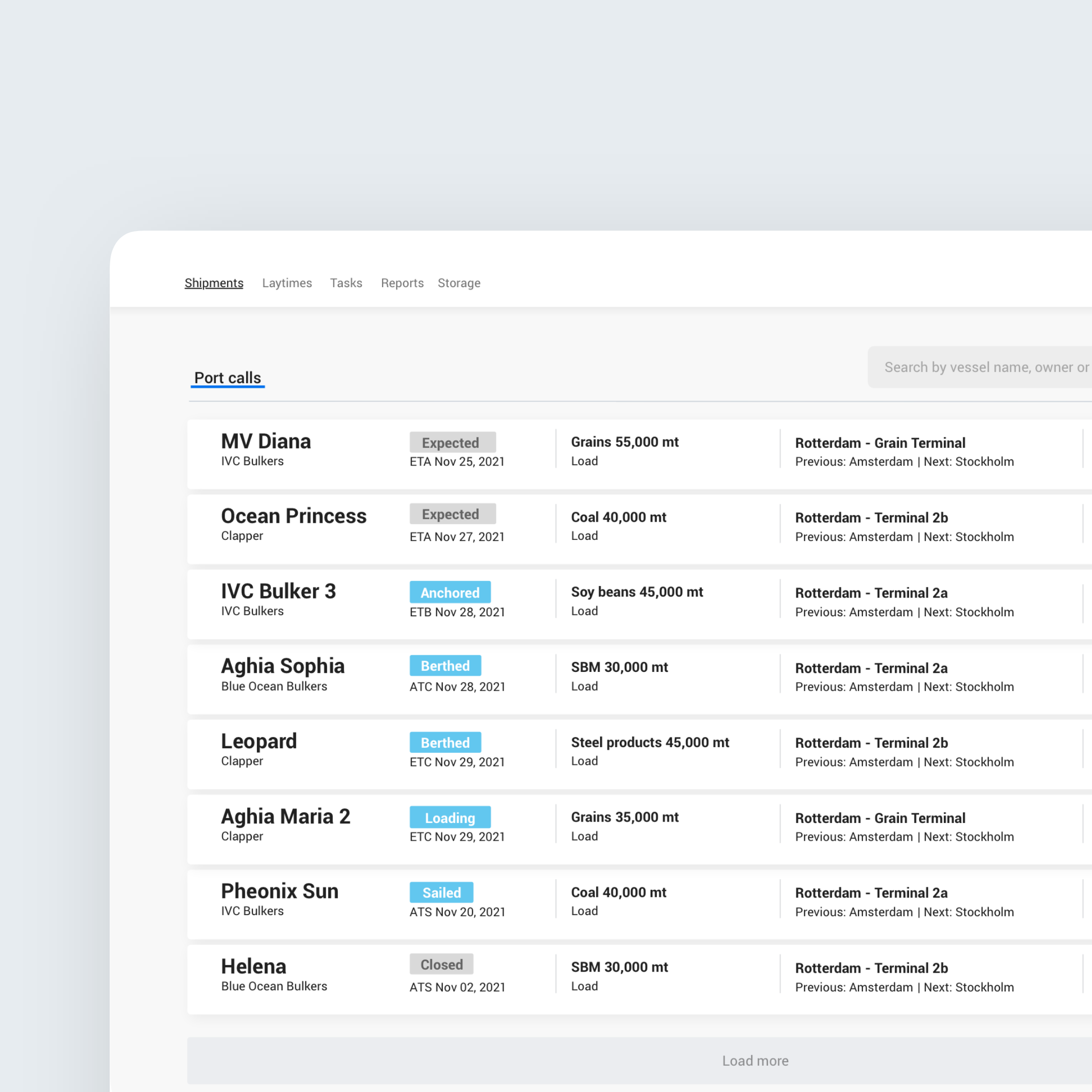 Meeting booking page for Essential plan for Port Calls